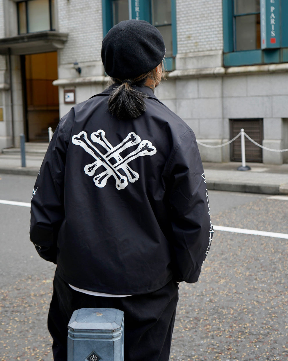 EVILACT CROSS BONE WIND BREAKER black | EVILACT (イーブルアクト）Official Site – EVILACT ONLINE STORE